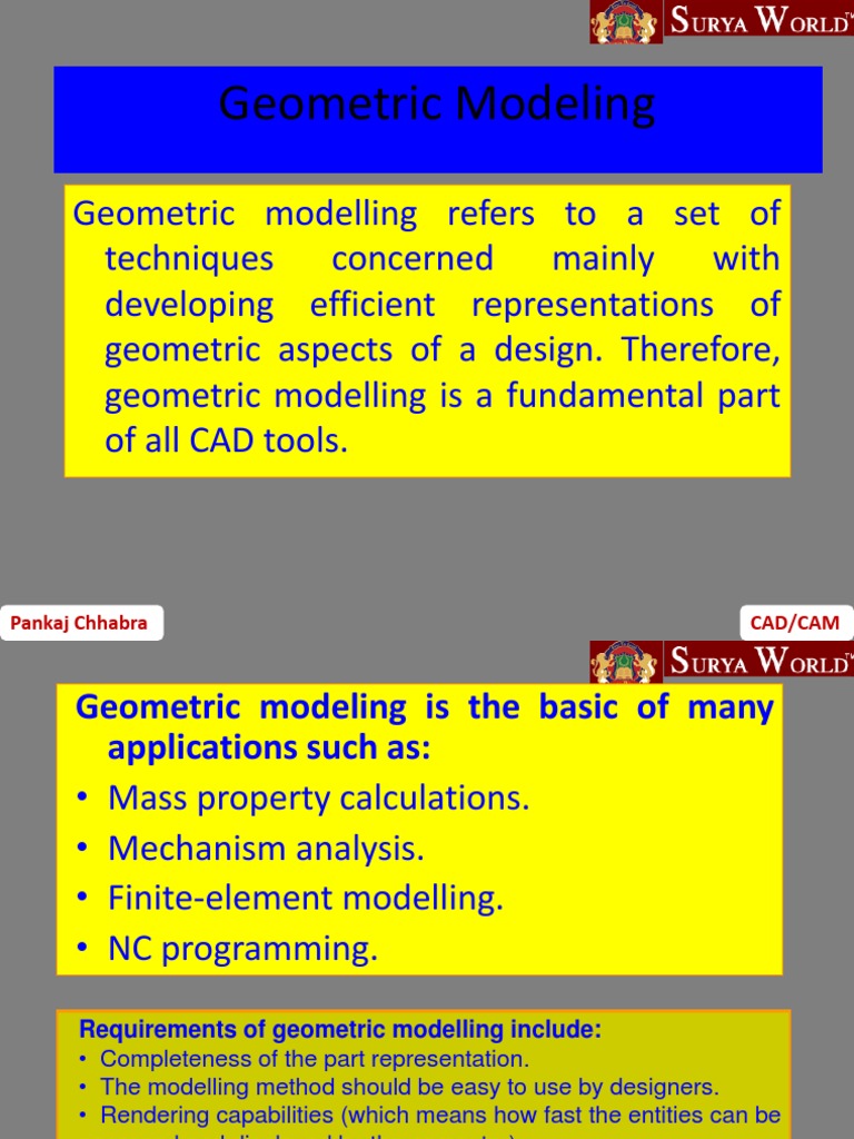 Cadcam Geometric Modeling | PDF | Computer Aided Design | Mathematical ...