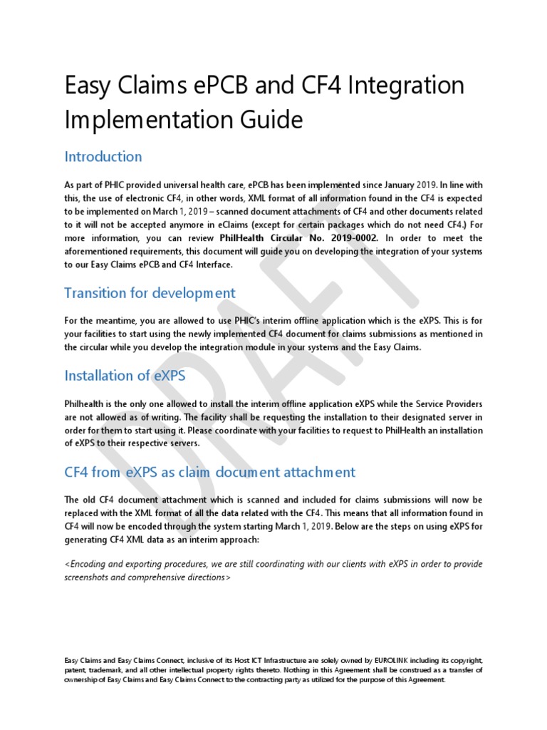 Easy Claims EPCB and CF4 Integration Implementation Guide | PDF | Xml ...