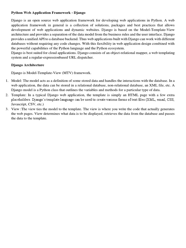 Django Architecture | PDF