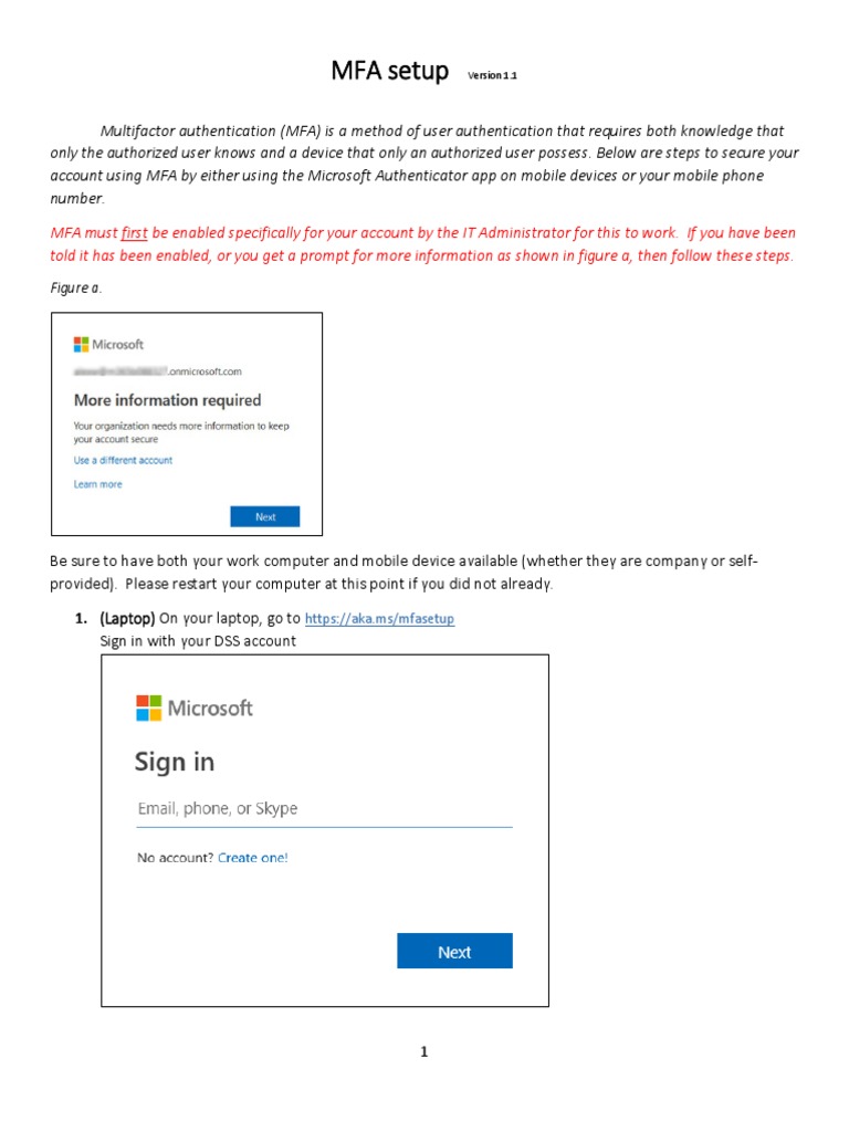 MFA Setup | PDF | Mobile App | Authentication