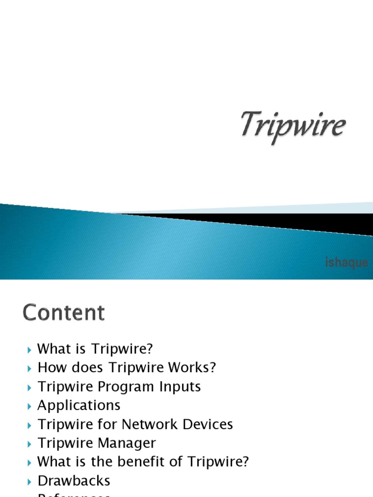 Tripwire 170415052700 PDF | PDF | Computer Network | Telecommunications
