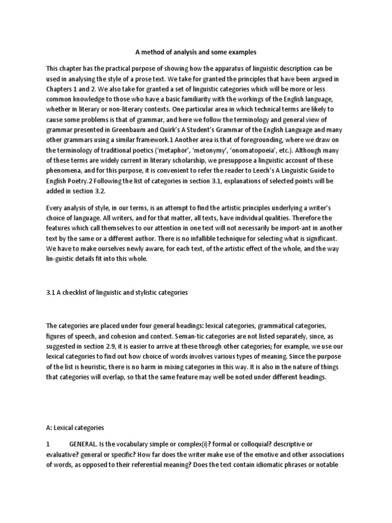 A Comprehensive Linguistic Analysis: Evaluating Lexical Choices ...