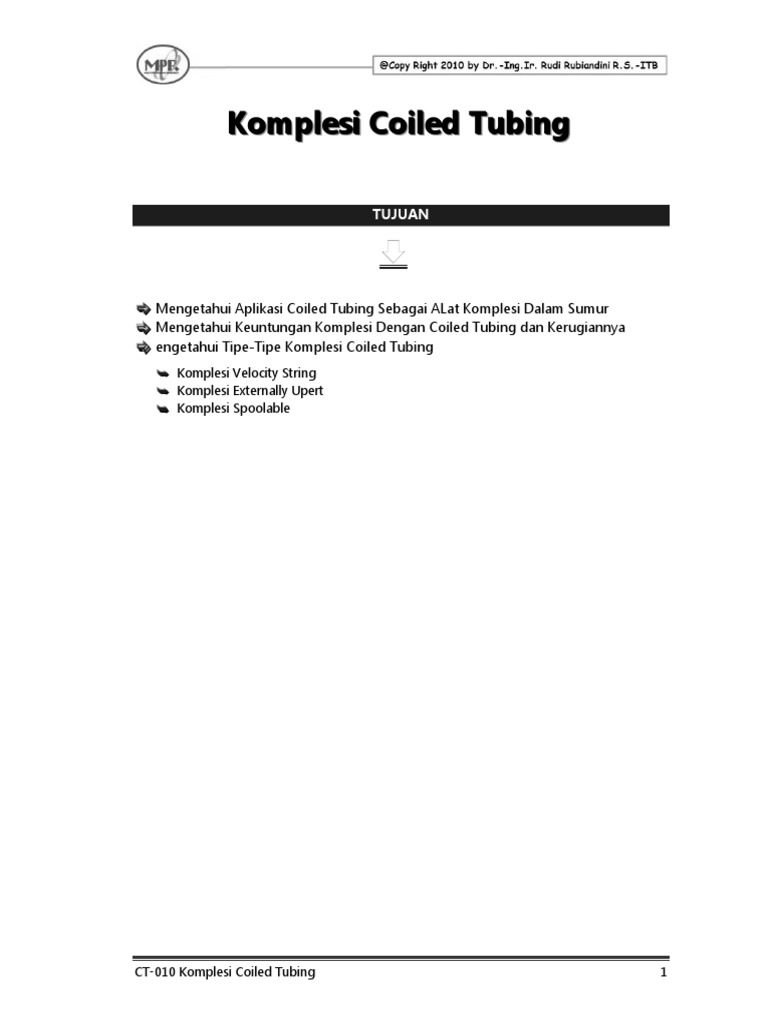 Komplesi Coiled Tubing | PDF