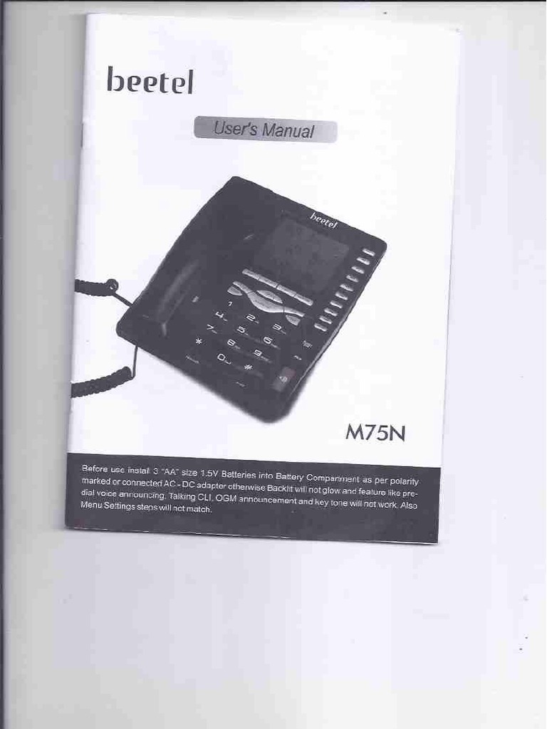 Beetel M75N User Manual PDF | PDF