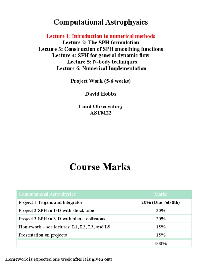 Computational Astrophysics Course | PDF | Finite Element Method ...