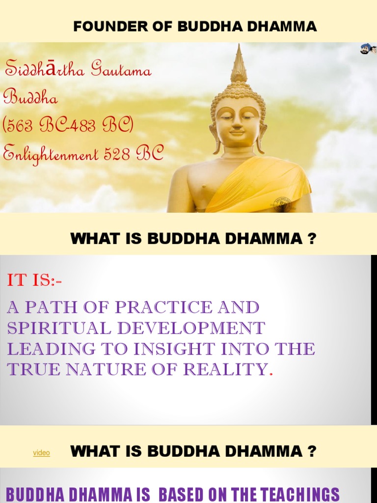 BUDDHA DHAMMA Rev 2 | PDF | Noble Eightfold Path | Tibetan Buddhism
