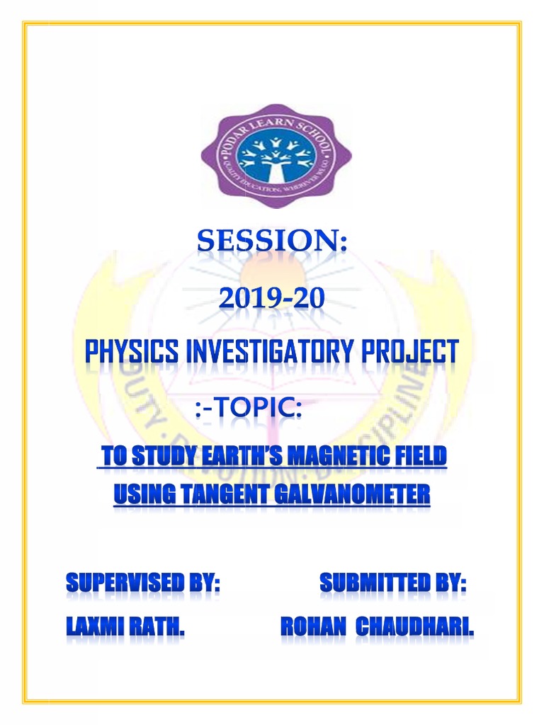 Rohan Physics Investagatory Project | PDF | Magnetic Field | Physical ...