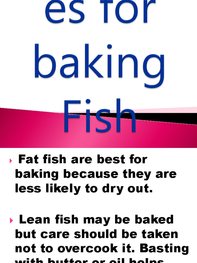Guidelines For Baking Fish | PDF
