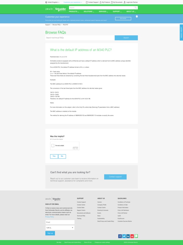 What Is The Default IP Address of An M340 PLC | PDF | Internet Privacy ...