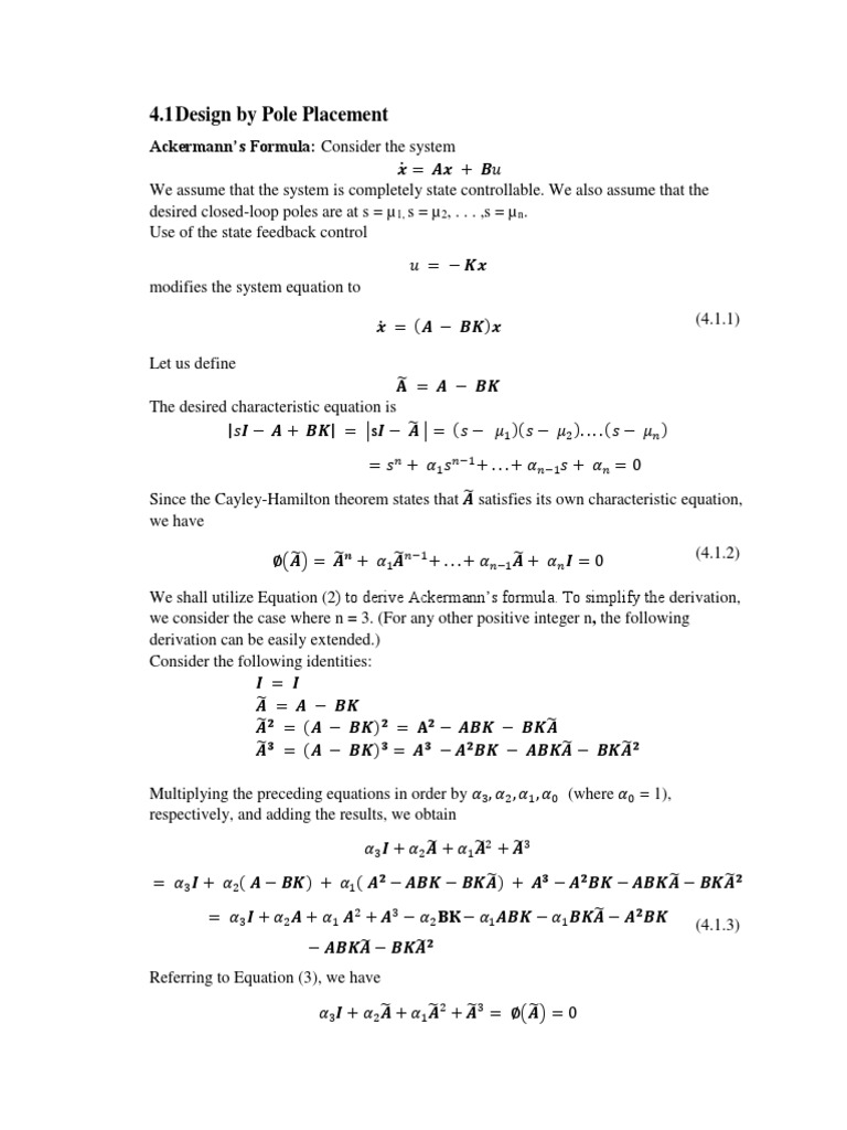 Ackermann | PDF | Control Theory | Theoretical Physics