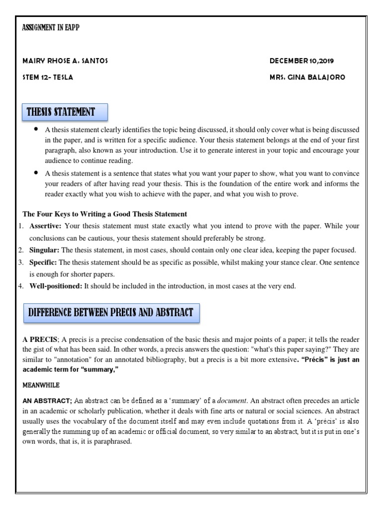 Assignment in Eapp | PDF | Evaluation | Thesis