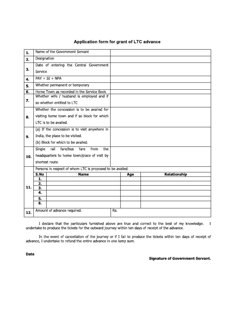 LTC Advance and Final Claims Forms | PDF | Hospital | Fare