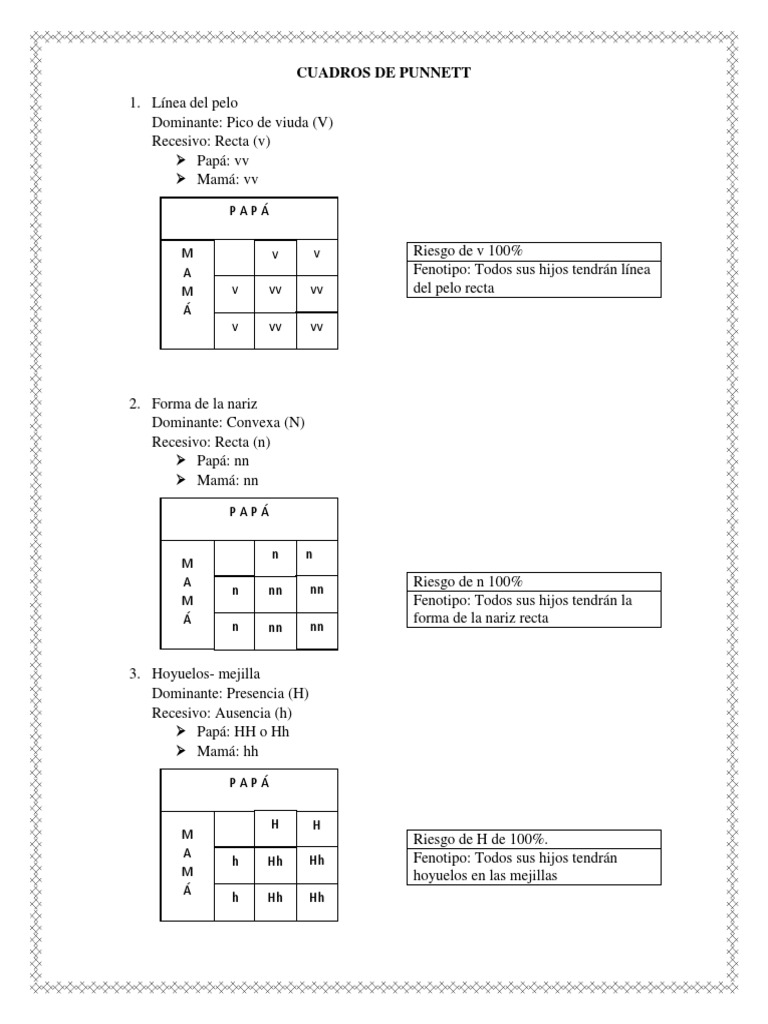 Cuadros de Punnett | PDF