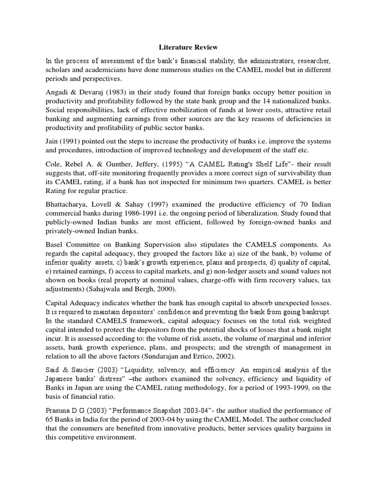 Bank Performance Analysis Through CAMEL Model | PDF | Banks | Banking