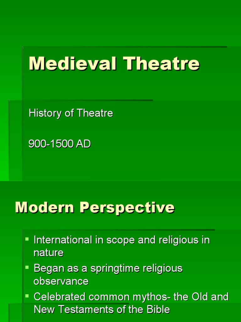 Medieval Theatre | PDF | Theatre | Actor