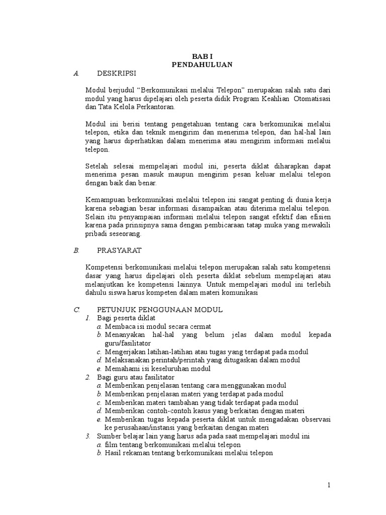 Handling Telepon | PDF