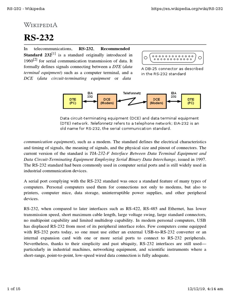 Rs 232 | PDF | Data Transmission | Computer Engineering