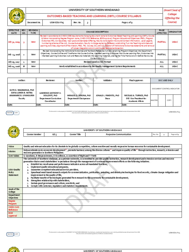 Syllabus Ge 5 Revised | PDF | Cross Cultural Communication | Communication