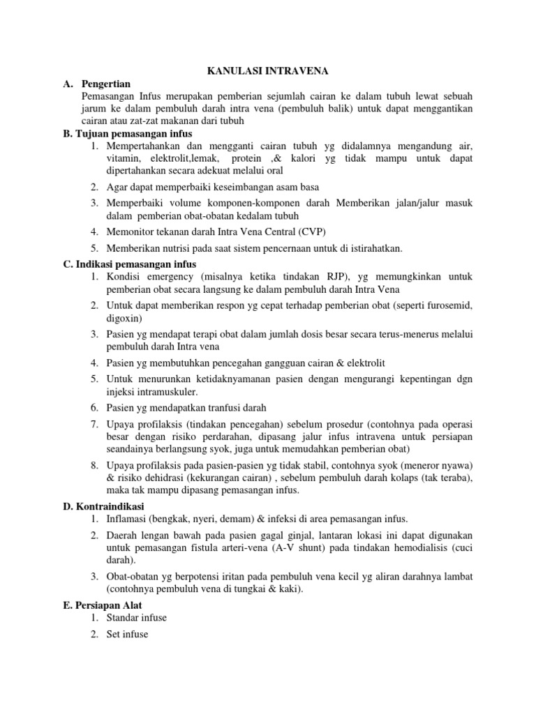 Kanulasi Intravena | PDF | Sains & Matematika