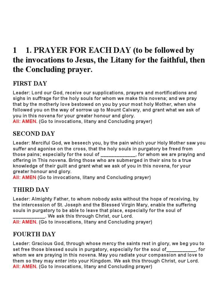 Prayer 9 Days | PDF | Jesus | Mercy