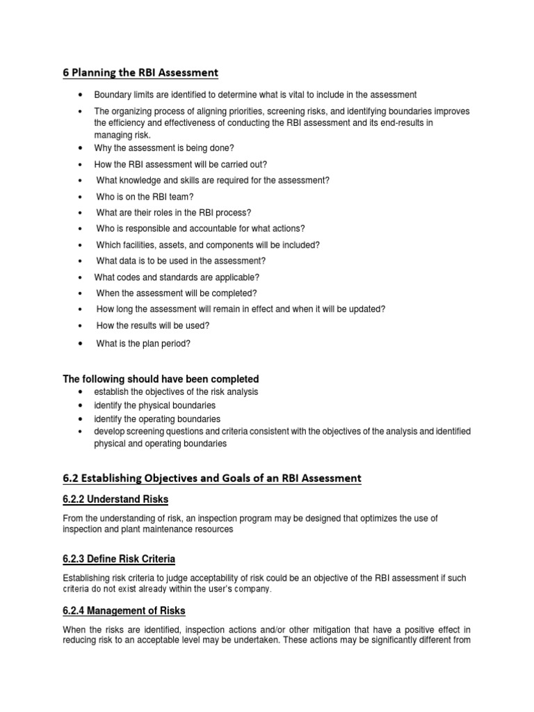 RBI Assessment Planning Guide | PDF | Risk | Risk Management