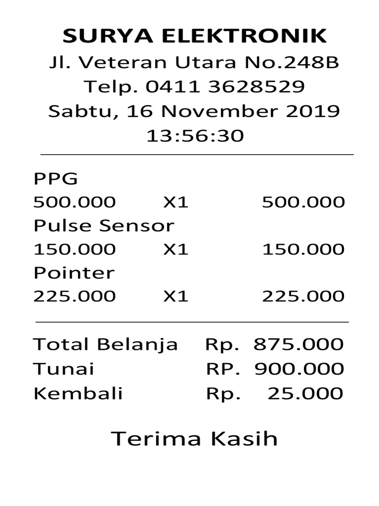Struk Nota 1 PDF | PDF