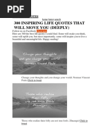 100 Inspirational Quotes About Life | PDF | Self-Improvement
