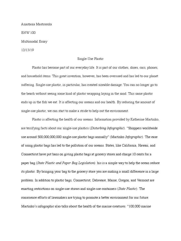 Multimodal Essay | PDF | Plastic | Reuse