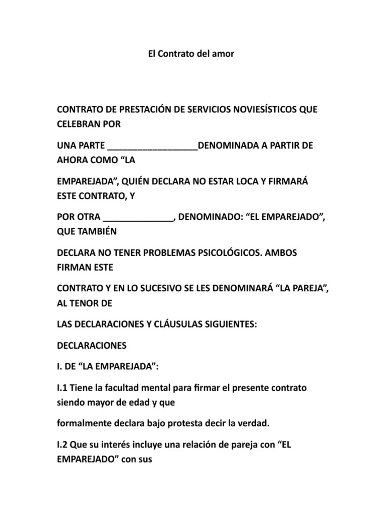 Contrato de Amor | PDF