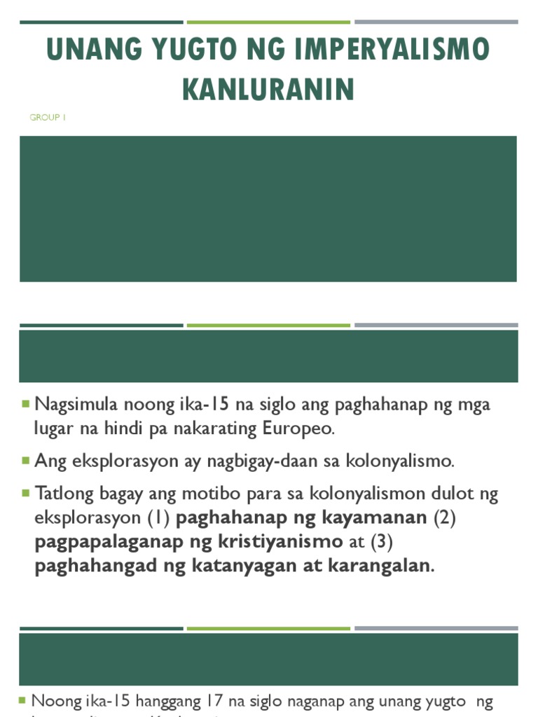 Unang Yugto NG Imperyalismo Kanluranin | PDF