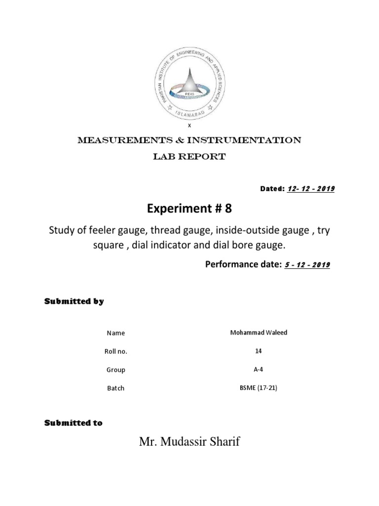 Dial Gauge | PDF | Sheet Metal | Tools