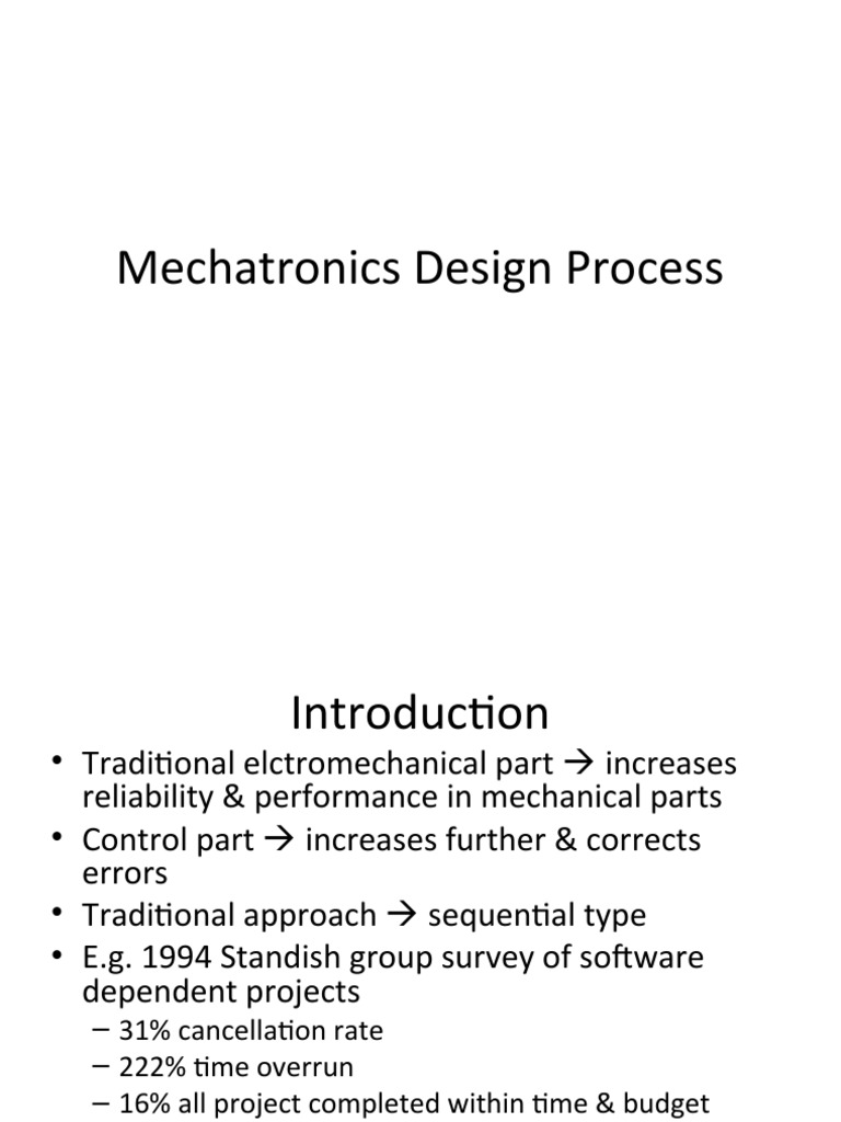 Mechatronics Design Process | PDF | Product Lifecycle | Reliability ...