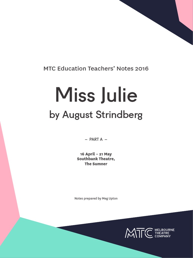 Miss Julie Guide | PDF | Theatre | Entertainment (General)