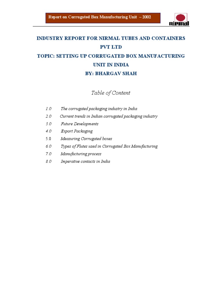 Corrugated Packaging Industry Report | PDF | Packaging And Labeling ...