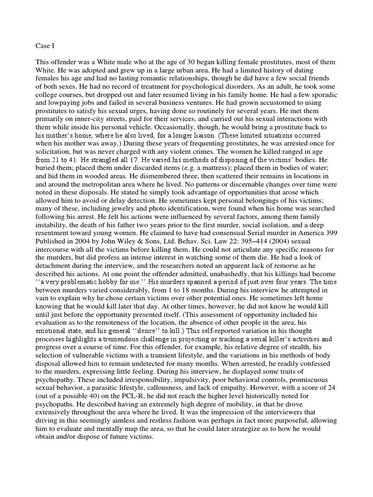 A Tale of Two Serial Killers: A Psychological Analysis of Two Distinct ...
