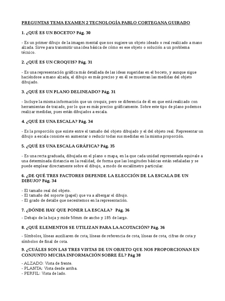 Preguntas U.2 Tecnología | PDF | Dibujo