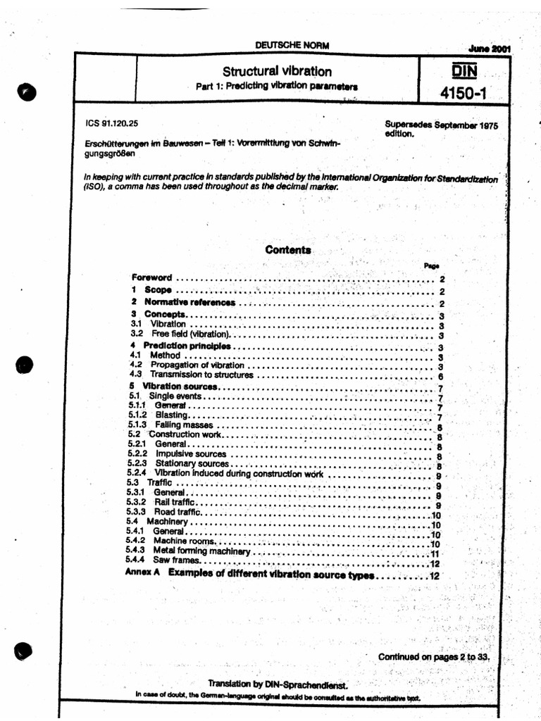 DIN 4150-1 Structural Vibration | PDF