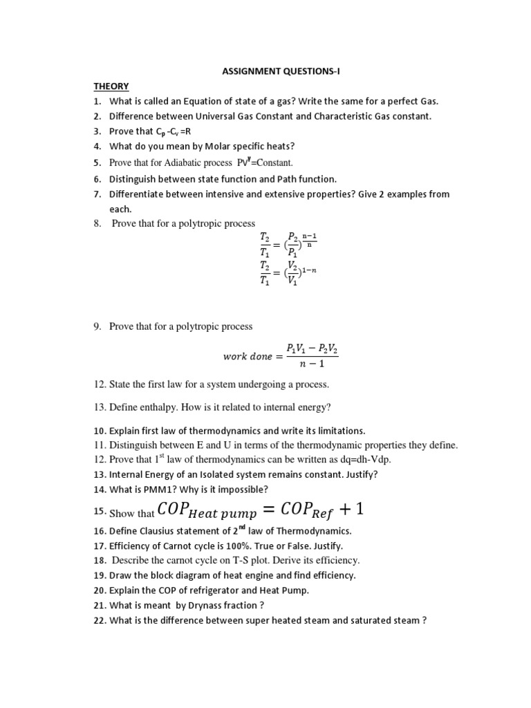 Assignment Sheet 1 PDF | PDF | Heat | Temperature
