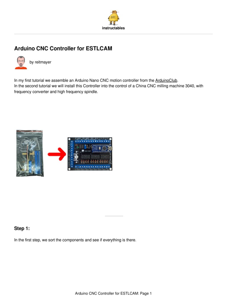 Arduino CNC Controller For ESTLCAM | PDF | Printed Circuit Board | Resistor