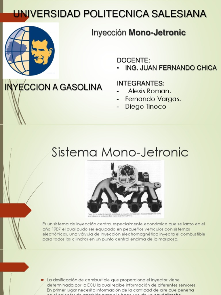 Sistema Mono Jetronic | PDF | Máquinas rotativas | Motor de combustión ...