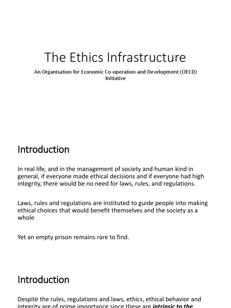 The Ethics Infrastructure | PDF | Value (Ethics) | Integrity