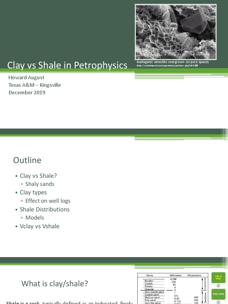Distinguishing Clay and Shale in Petrophysics | PDF | Shale | Porosity