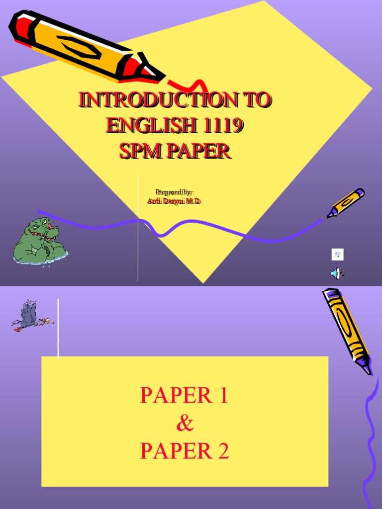 SPM English 1119 Exam Overview | PDF | Foreign Language Studies ...
