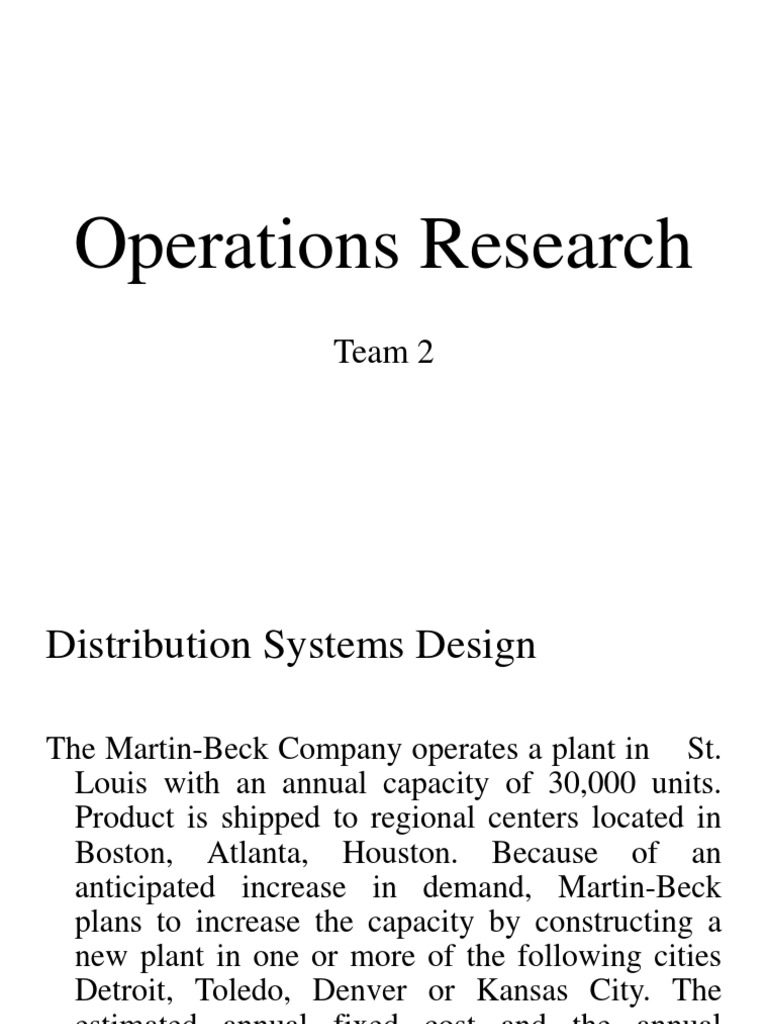 Operations Research PPT - 16!01!08 | PDF