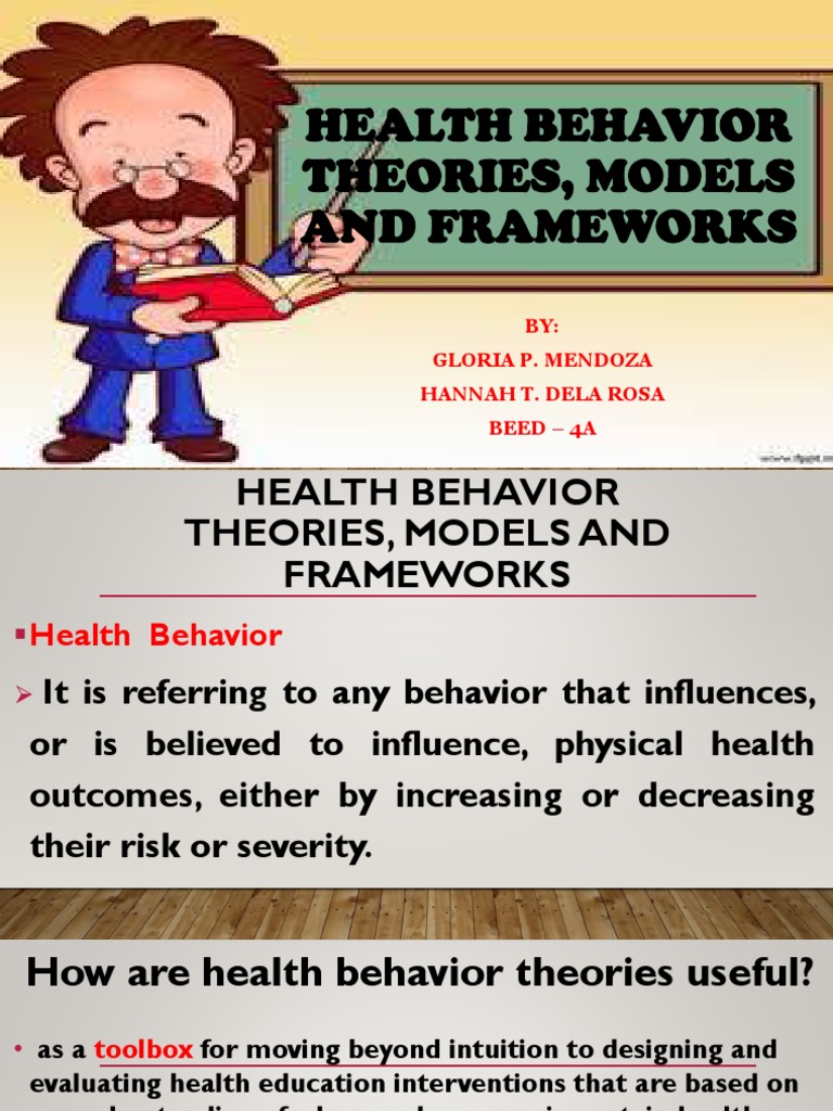 Health Behavior Theories, Models and Frameworks | PDF | Behavior ...