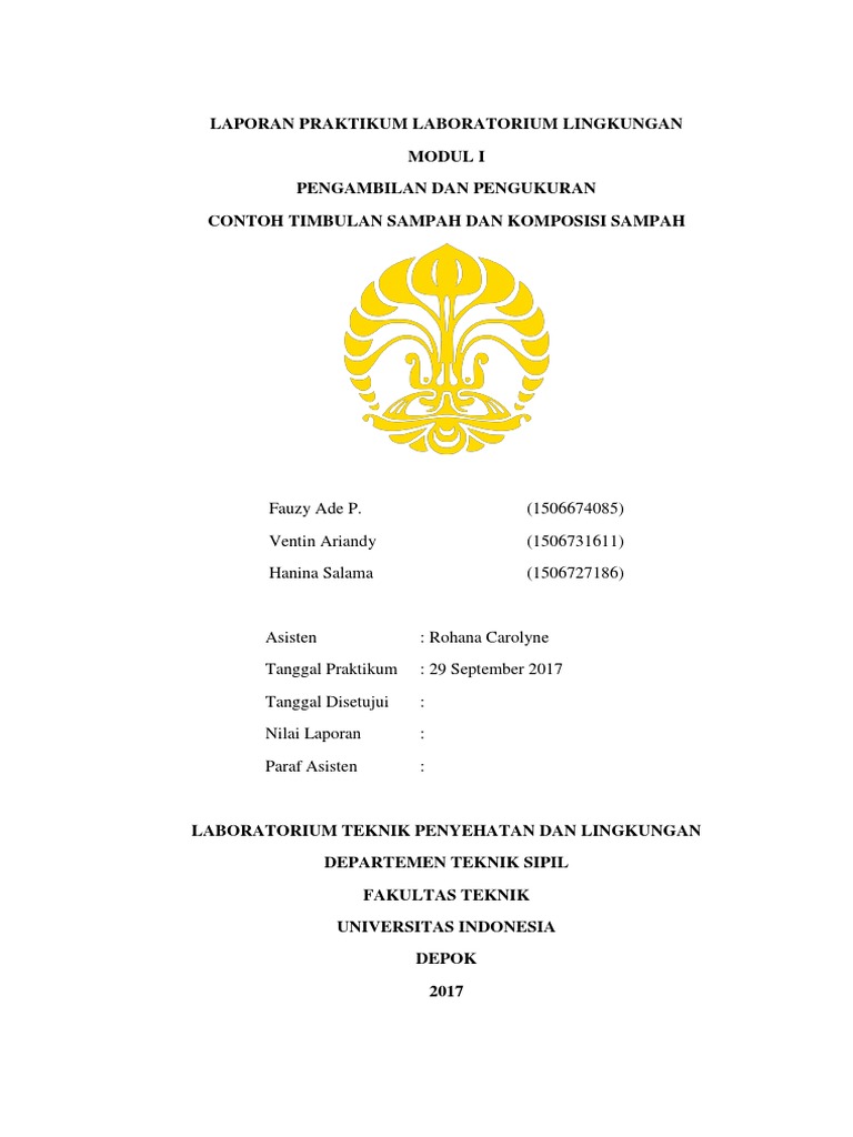 Laporan Sampling Sampah Labling | PDF