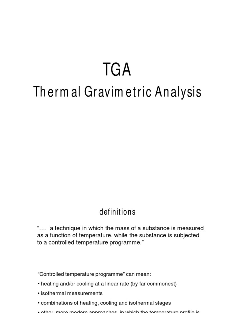 TGA | PDF | Thermogravimetric Analysis | Building Engineering
