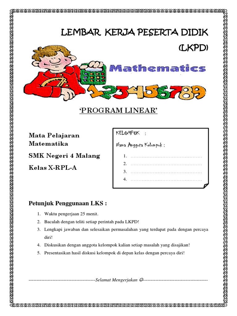 LKPD Program Linear | PDF