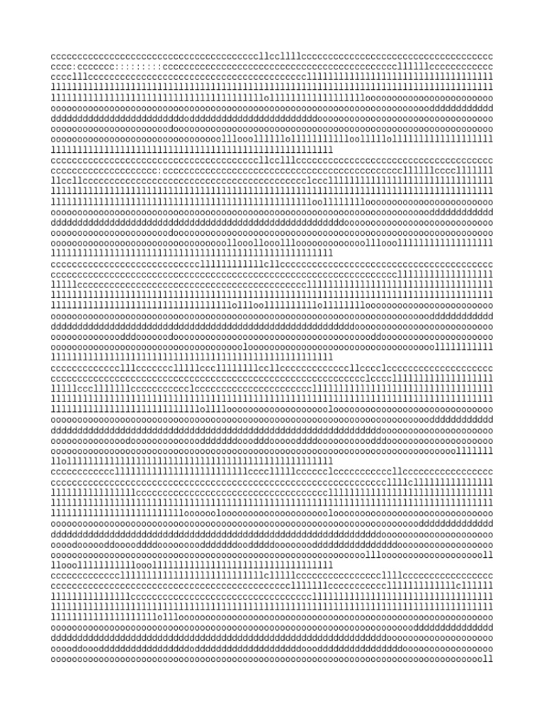 Massive document with repeating characters and symbols | PDF