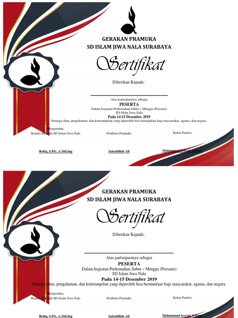 Sertifikat Persami | PDF